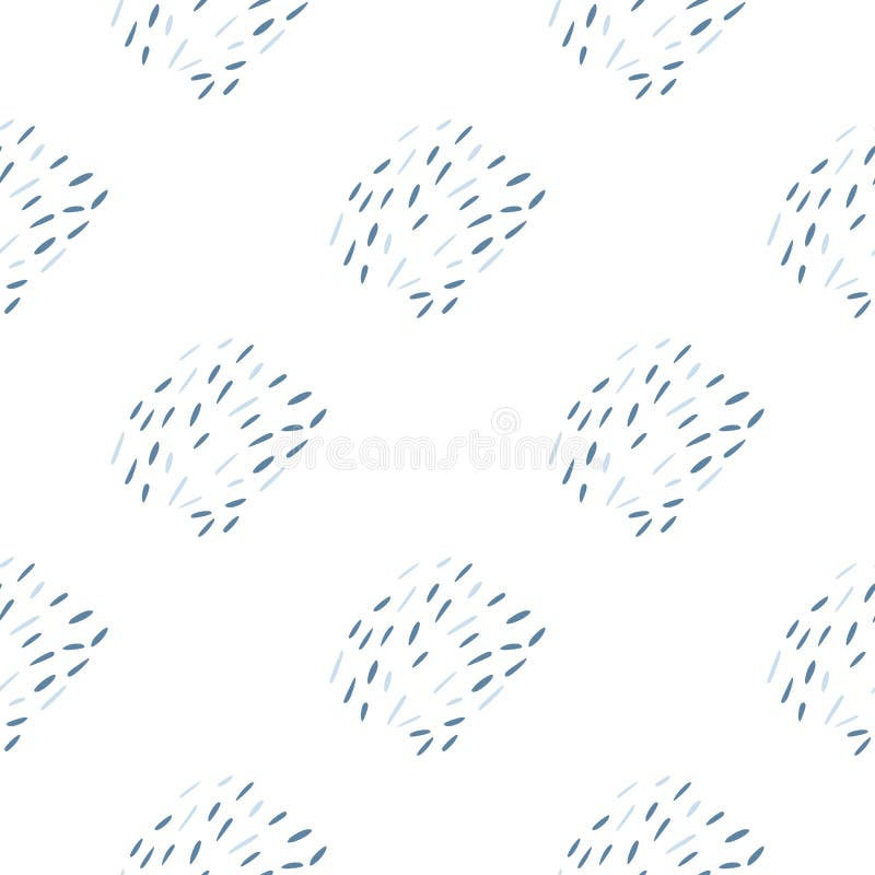Doodle Dashes Seamless Pattern with Hand Drawn. Modern Abstract ...