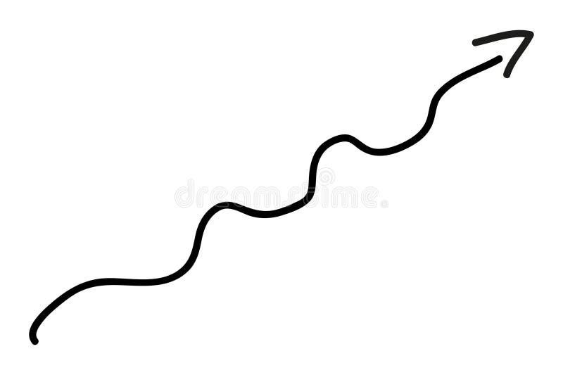 Doodle De Dibujo De La Mano Del Vector Simple De Flecha Ilustración del ...