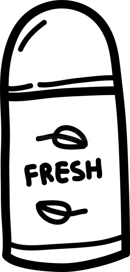 Doodle Deodorant Cosmetics stock vector. Illustration of fresh - 352617843