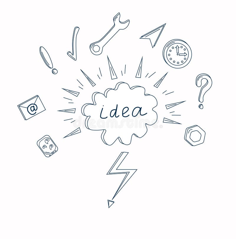 Doodle Design Concept of Idea, Finding a Solution To the Problem or ...