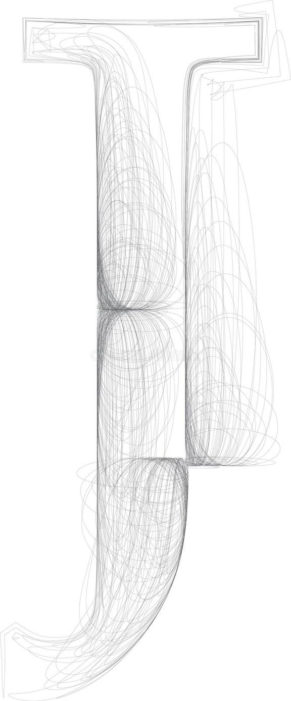 Doodle Digital Drawn Sketch LETTER J Stock Vector - Illustration of ...