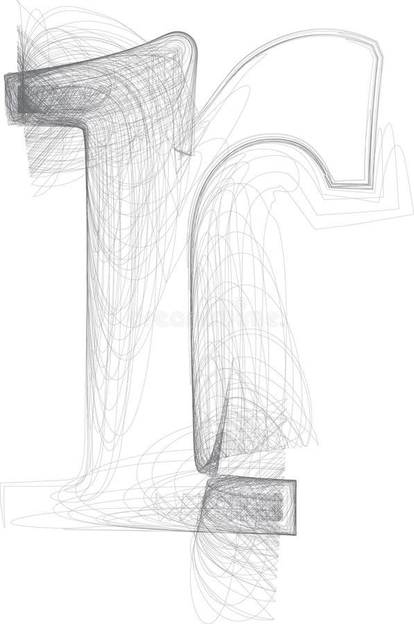 Doodle Digital Drawn Sketch Letter R Stock Vector - Illustration of ...