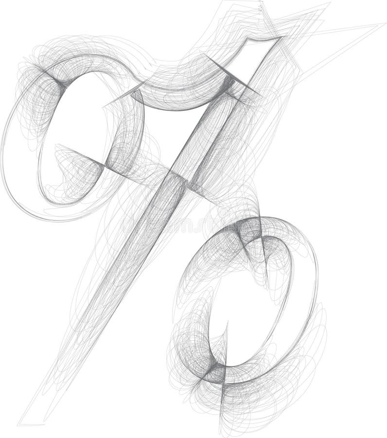 Doodle Digital Drawn Sketch PERCENT Symbol Stock Vector - Illustration ...