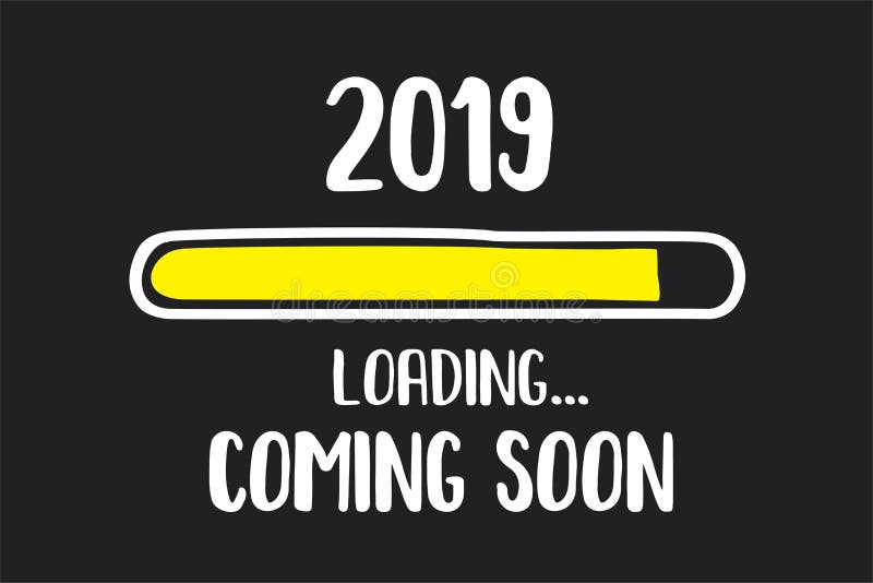 Doodle Download Bar,2019 Coming Soon Loading Text Stock Vector ...