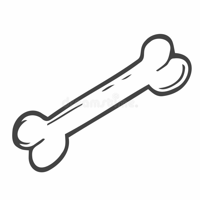 Doodle Drawing of a Bone. Dog Bone Sketch in Vector Stock Vector ...