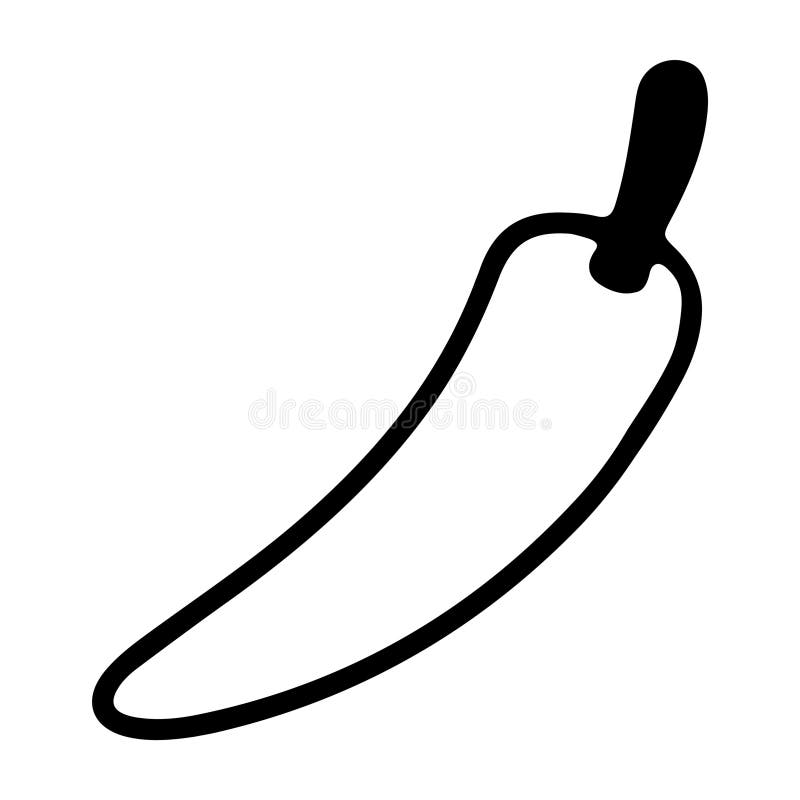 Doodle Drawing Icon of Chili Stock Vector - Illustration of gourmet ...