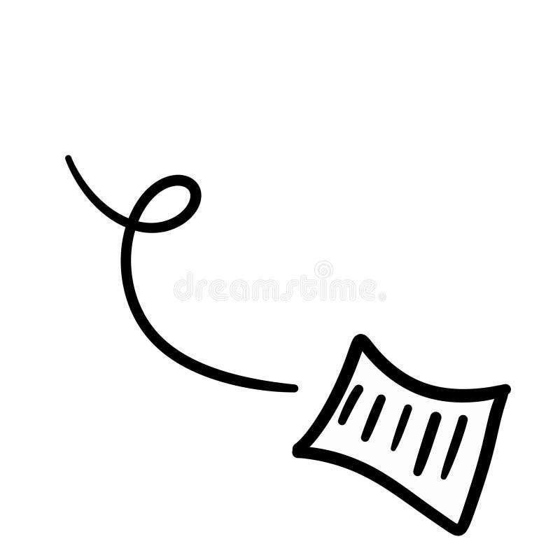 Doodle Drawing of Paper and Letter Stock Illustration - Illustration of ...