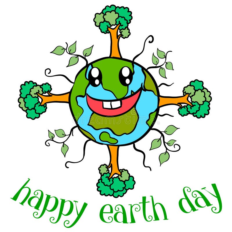 Doodle Earth Day Style Collection Stock Vector - Illustration of love ...