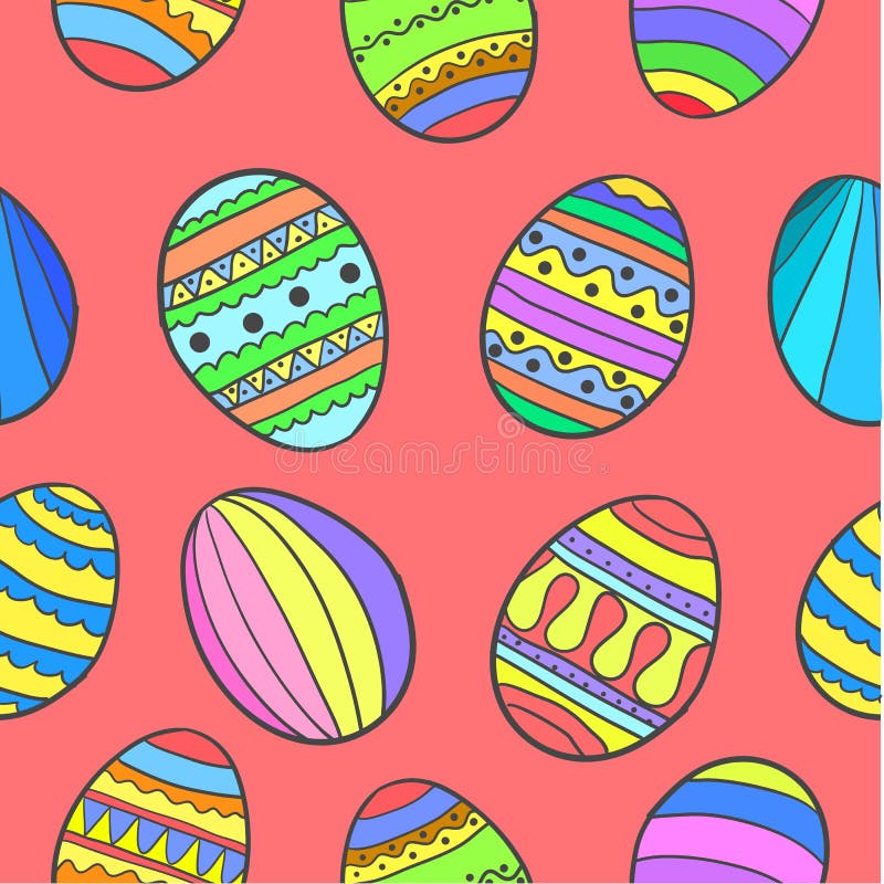 Doodle of Easter Egg Design Cartoon Stock Vector - Illustration of ...