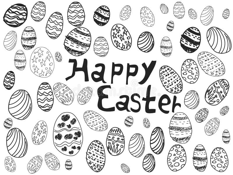 Doodle easter background stock vector. Illustration of drawing - 18404528