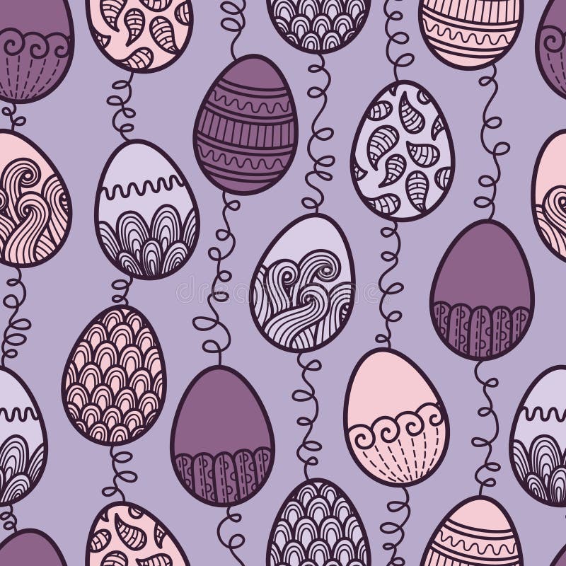 Doodle easter eggs. stock vector. Illustration of design - 36398822