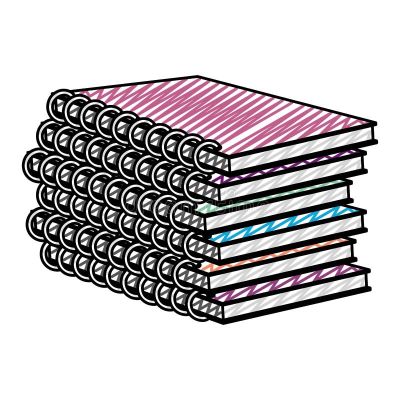 Doodle Education Notebooks School Tools Design Stock Vector ...