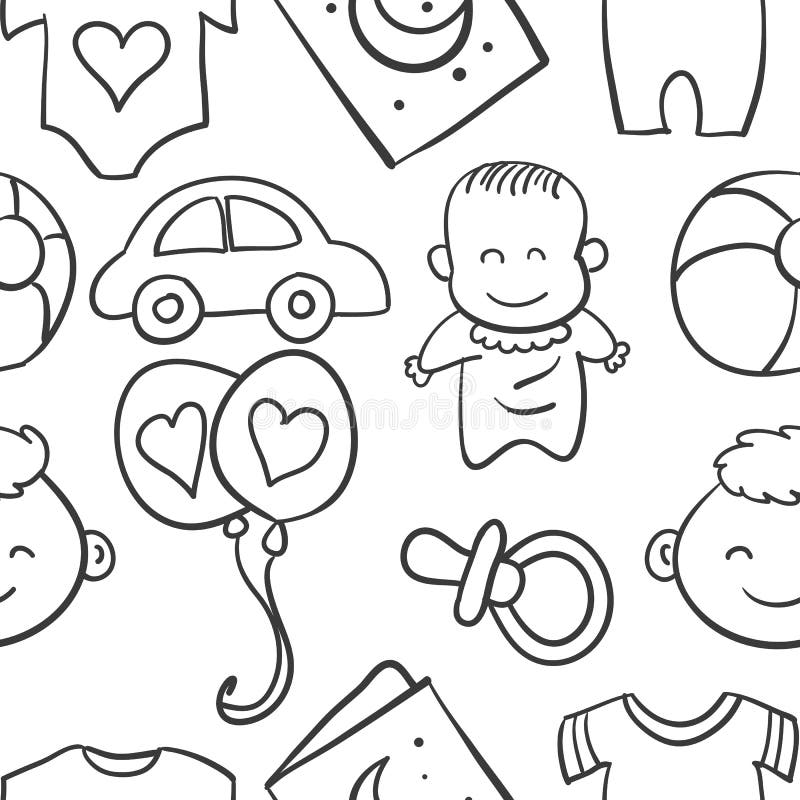 Collection Stock Baby Doodle Set Stock Illustrations – 247 Collection ...