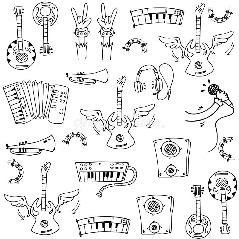 3D Music Pack stock illustration. Illustration of notation - 11459434