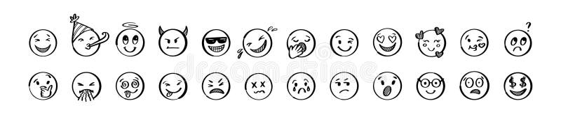 Smiley Face Sketch Scribble Stock Illustrations – 222 Smiley Face ...
