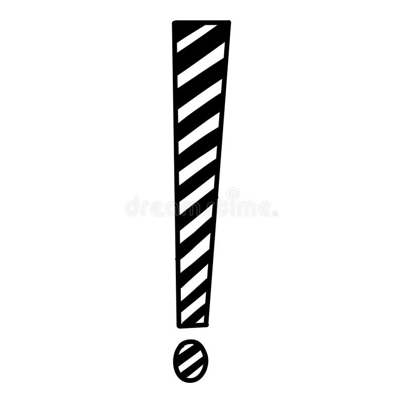 Doodle Exclamation Mark. Hand Drawn Punctuation Marks and Exclamatory ...