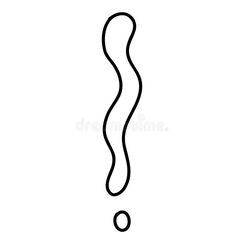 Doodle Exclamation Mark. Hand Drawn Punctuation Marks and Exclamatory ...