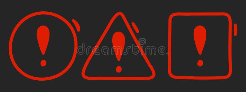 Doodle Exclamation Mark, Notification Bell, Alert Danger Information ...