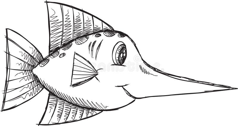 Doodle Fish Vector stock vector. Illustration of animal - 51781601