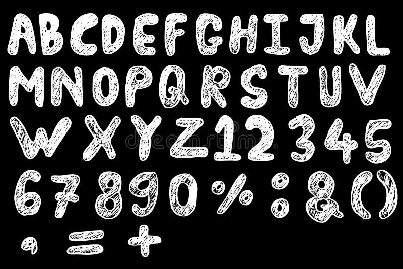Doodle Font Rounded Curl Stock Illustrations – 4 Doodle Font Rounded ...