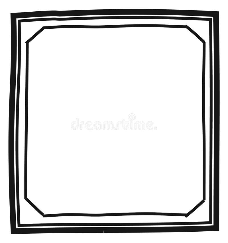 Doodle Frame. Hand Drawn Square Stock Vector - Illustration of sketch ...