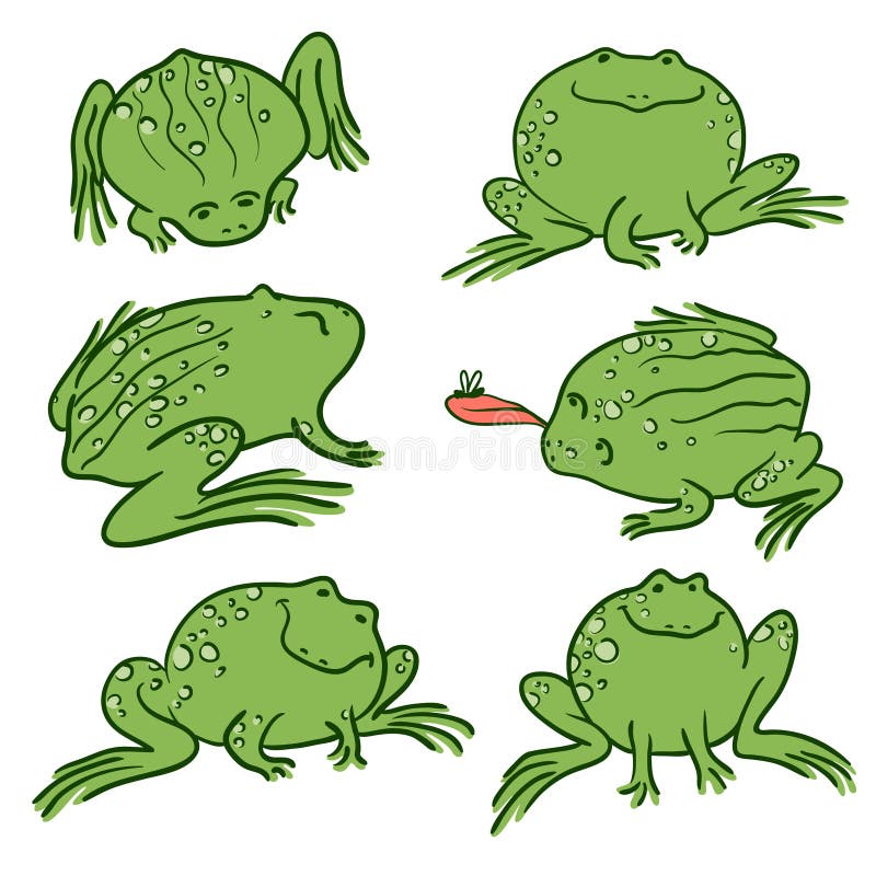 Doodle frogs stock vector. Illustration of drawing, group - 67380104