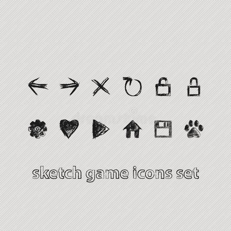 Doodle game Icons stock vector. Illustration of ideas - 58847604