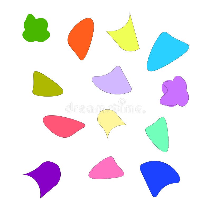 Doodle Geometric Element. Simple Spots Decorative Element. Vector ...