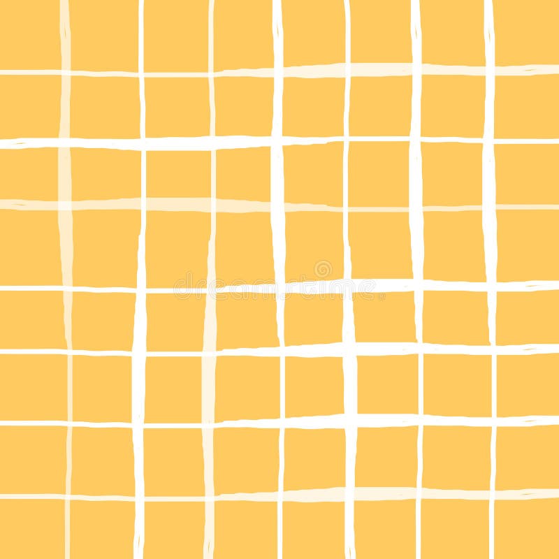 Doodle Gingham Check Plaid Vector Pattern. Vertical and Horizontal Hand ...