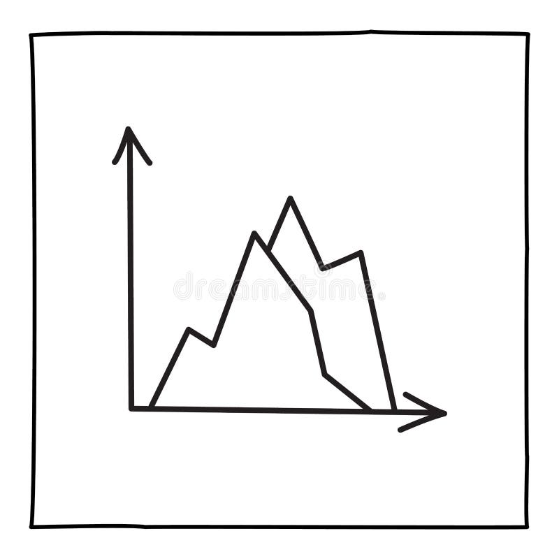 Doodle graph icons set stock vector. Illustration of increase - 70934851
