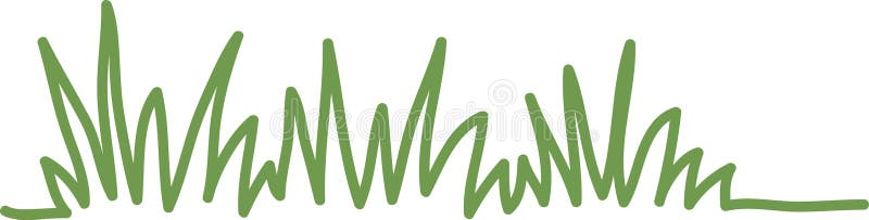 Doodle Grass Line Drawing stock vector. Illustration of white - 356217575