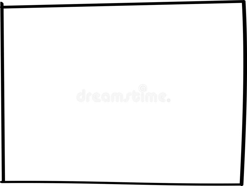 Doodle Hand Drawn Highlight Rectangles or Frames. Cartoon Geometric ...