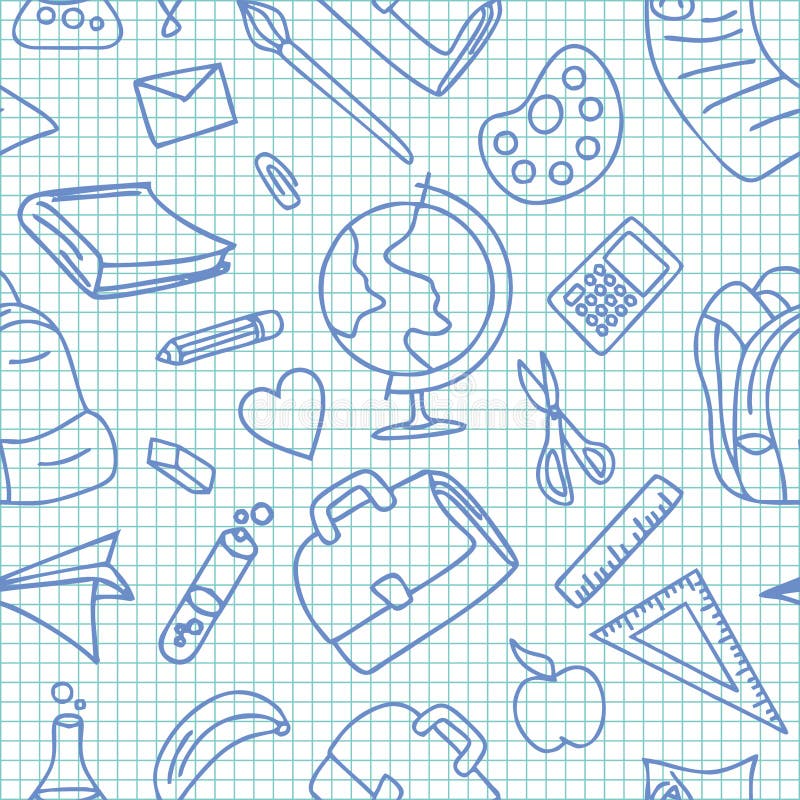 Doodle School Student Tools Stock Illustrations – 543 Doodle School ...