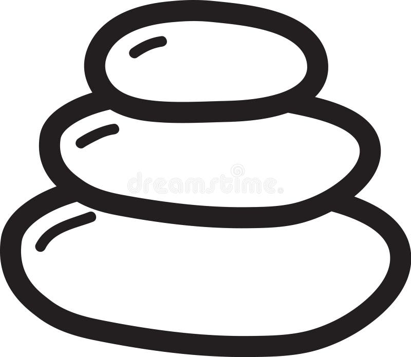 Doodle Hand Drawn Stacked Stones Stock Illustration - Illustration of ...