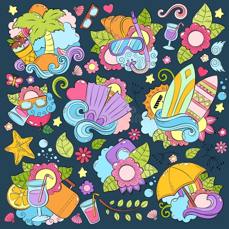 Doodle Hand Drawn Vector Abstract Background, Texture, Pattern ...