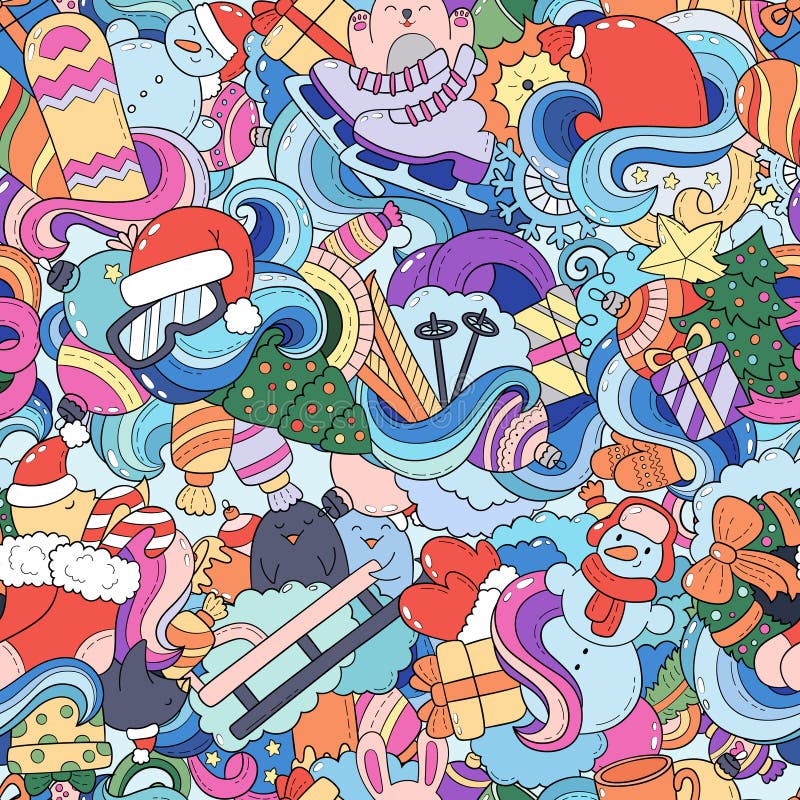 Doodle Hand Drawn Vector Illustration, Abstract Background, Texture ...