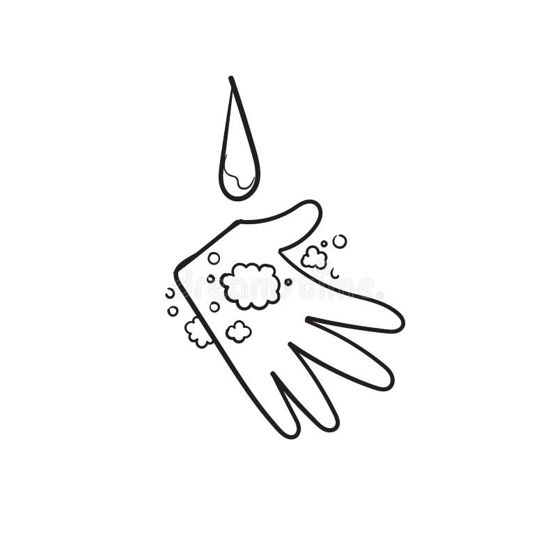 Doodle Hand Drawn Washing Hand Illustration Icon Symbol Isolated ... Doodle Hand Drawn Washing Hand Illustration Icon Symbol Isolated ...