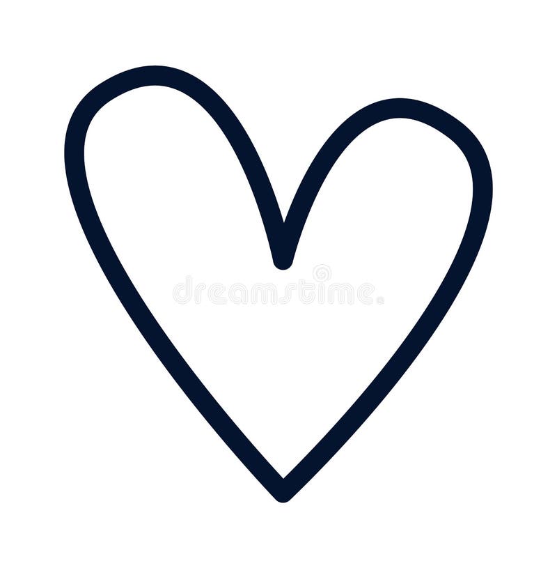 Heart Doodle Icon stock illustration. Illustration of icon - 290330005