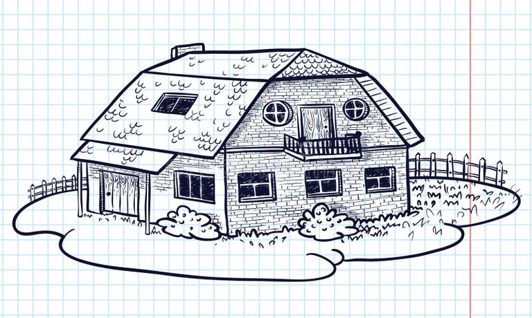 House Building Doodle Stock Illustrations – 21,924 House Building ...