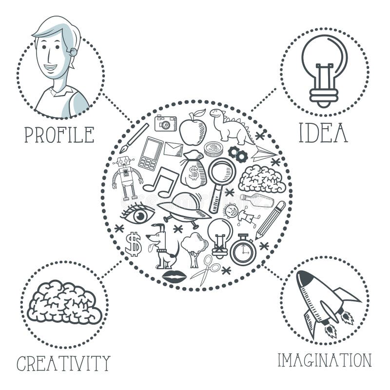 Doodle Icon Design. Cartoon Icon. Draw Concept Stock Vector ...