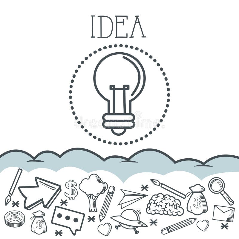 Doodle Icon Design. Idea Icon. Draw Concept Stock Vector - Illustration ...