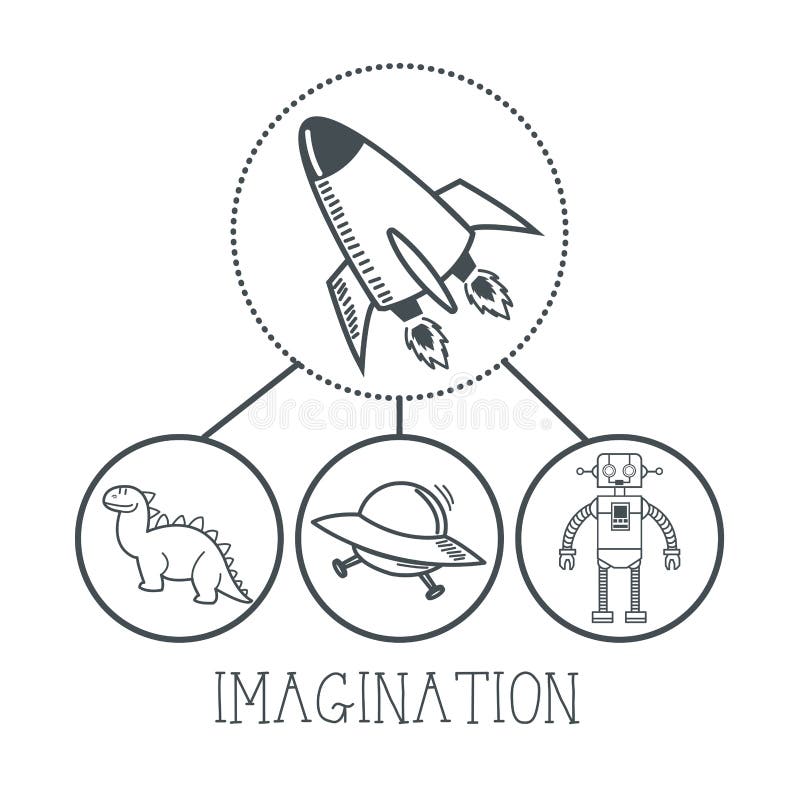 Doodle Icon Design. Imagination Icon. Draw Concept Stock Vector ...