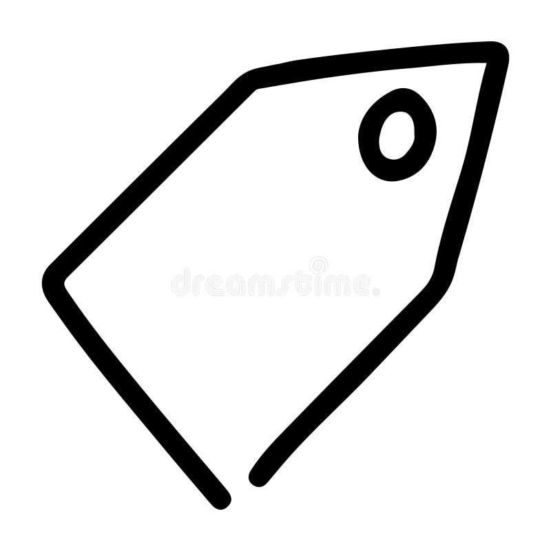 Doodle Icon of Price Tag stock vector. Illustration of sale - 347291280