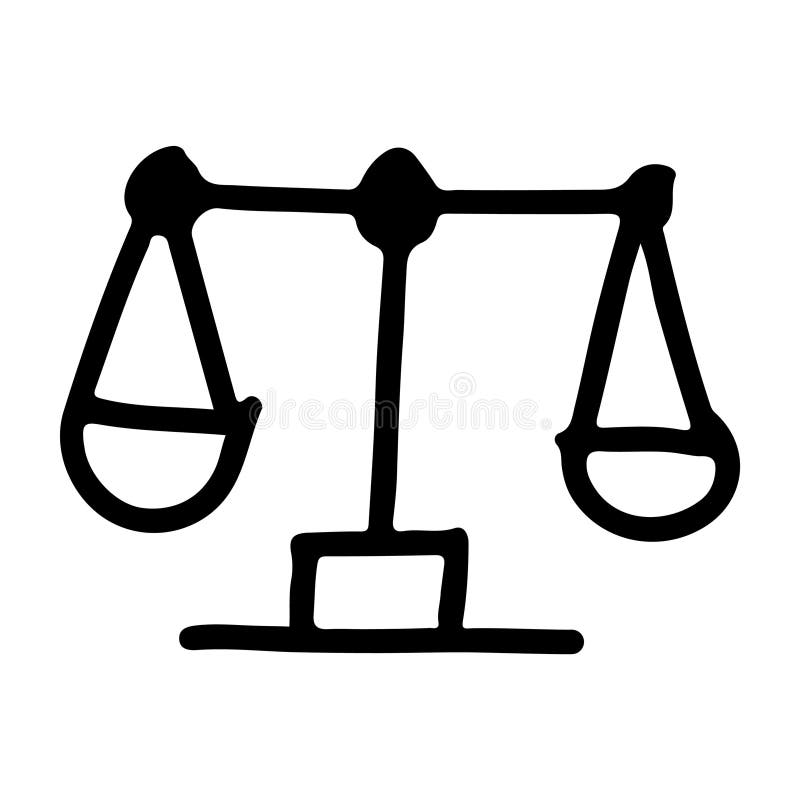 Doodle Icon of Scale for Accounting Stock Illustration - Illustration ...