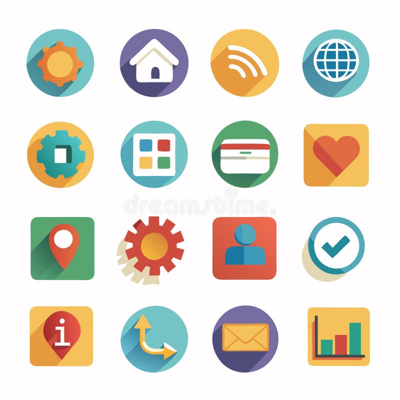 Doodle icon set stock vector. Illustration of graphic - 387276215