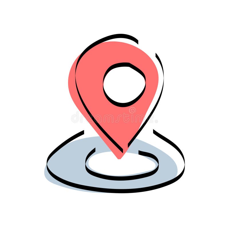 A placemark on the map stock vector. Illustration of marker - 304397383