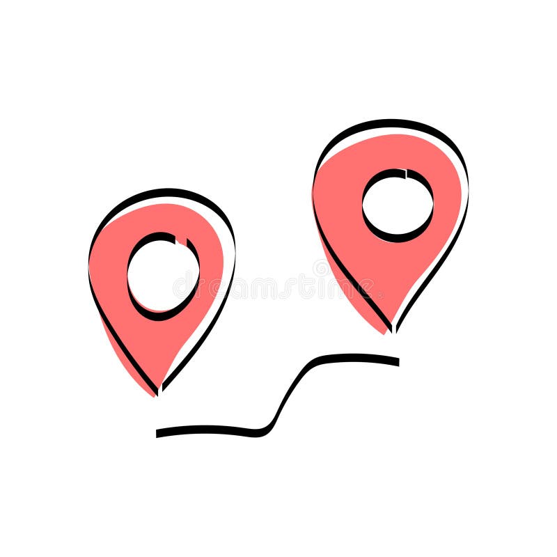 A placemark on the map stock vector. Illustration of icon - 304397395