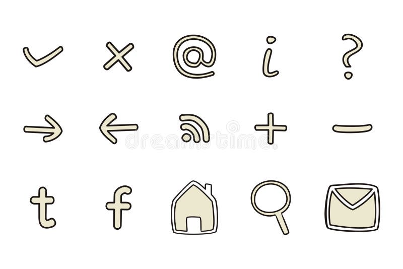 Math Icon Set stock vector. Illustration of approximation - 11042711