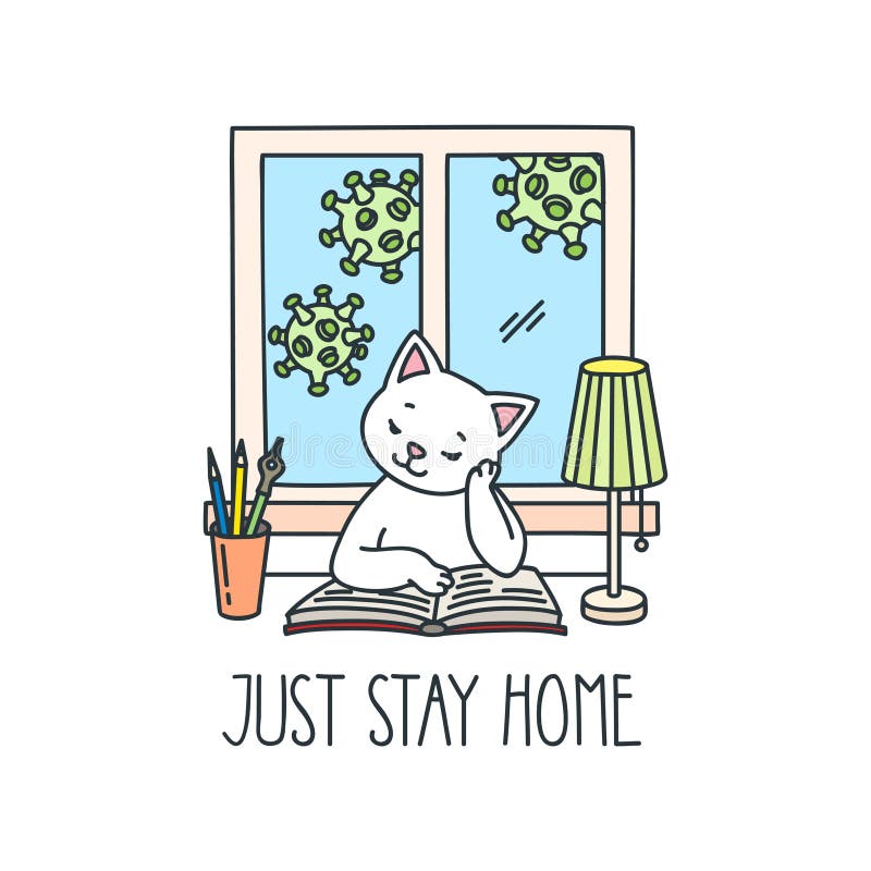 Just Stay Home stock vector. Illustration of coronavirus - 178967741