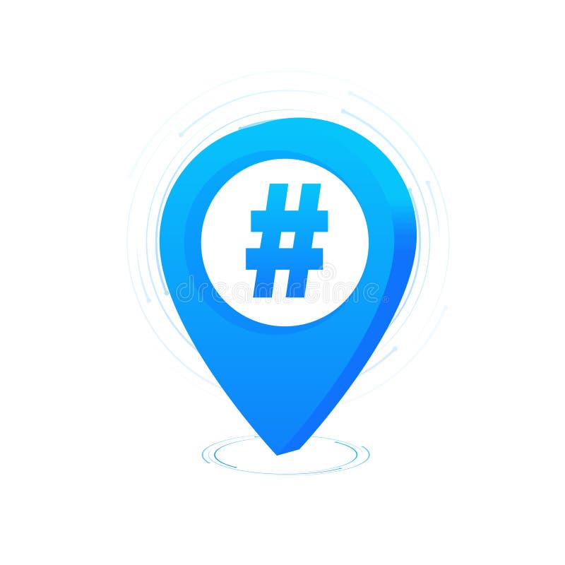 Hashtag Pin Stock Illustrations – 405 Hashtag Pin Stock Illustrations ...